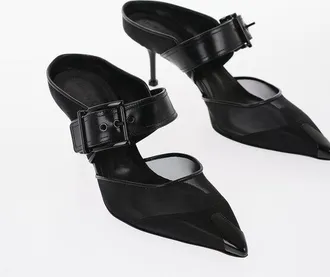 Alexander McQueen Mesh Narrow Pointed-Toe Pumps 9cm Heel size 39
