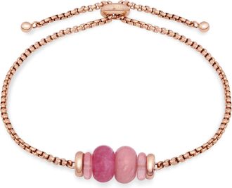 Tamaris Bracelet - Elegantes Armband aus poliertem Edelstahl - IP Ros&eacute;gold - Erbskette verstellbar bis 21 cm - wasserfest & hautfreundlich