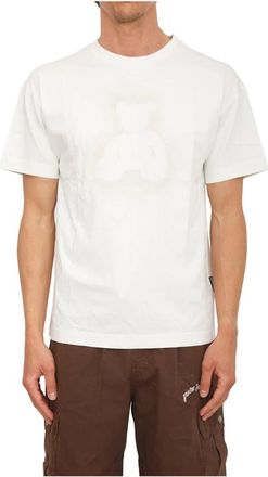 Palm Angels Homme, Tops, Blanc, Taille: M T-Shirt