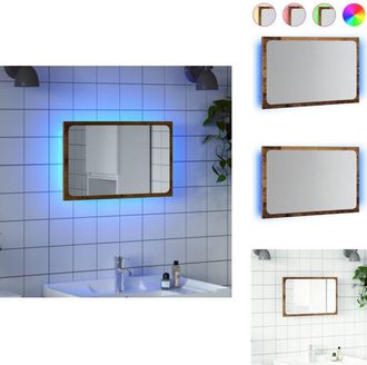 vidaXL Vidaxl - Badspiegel mit LED-Leuchten Artisan-Eiche 60x8,5x38 cm - Badspiegel - Spiegel - Badezimmerspiegel - Kosmetikspiegel