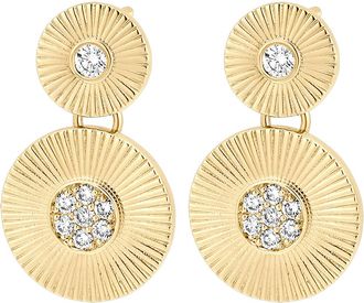 Edenly Ohrringe Frische - Sol - 18 Karat Gelbgold und Diamanten