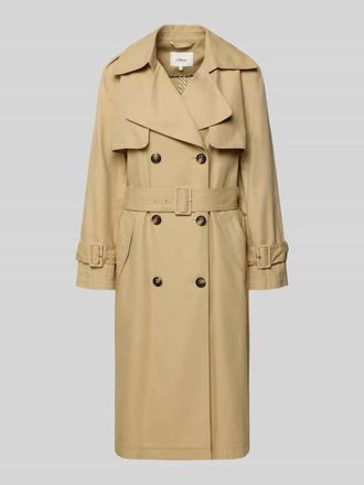 s.Oliver Red Label Regular Fit Trenchcoat aus Baumwoll-Lyocell-Mix