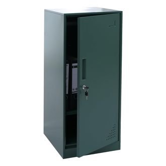 Mendler Spind HWC-P63, Schlie&szlig;fach Wertfachschrank Schlie&szlig;fachschrank T&uuml;r Kleiderstange, 90x38x45cm Stahl - gr&uuml;n