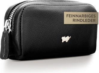 Braun B&uuml;ffel Schl&uuml;sseletui aus echtem Rindsleder Golf 2.0 - Ger&auml;umige Schl&uuml;sseltasche f&uuml;r Autoschl&uuml;ssel mit Rei&szlig;verschluss & 2 Schl&uuml;sselringen - Zeitlos klassische