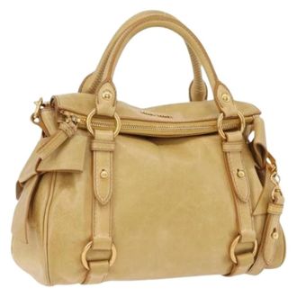 Miu Miu Sac &agrave; main Pre-owned - Femme - Pre-owned - Beige - Taille: ONE Size