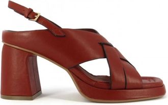 Elvio Zanon Femme, Chaussures, Rouge, Taille: 39 EU Bn5201X Sandale &agrave; Talon Haut