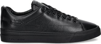 Baldinini baskets en cuir &agrave; lacets - Noir