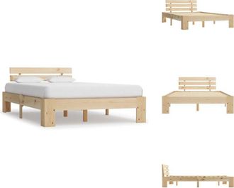 vidaXL Vidaxl - Cadre de lit sans matelas 140x200 cm bois massif de pin - Cadre De Lit - Lit Double - Lit En Bois - Lit Design - Meuble Chambre