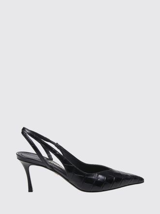 Ferragamo Escarpins slingback en cuir de veau &agrave; imprim&eacute; crocodile avec talon aiguille