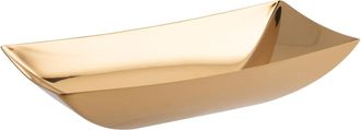 Rosenthal Linea Q Edelstahl/PVD Gold Brotkorb 24 x 12 cm