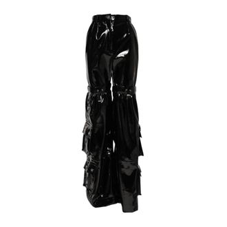 Dolce & Gabbana Schwarze Cargo Bootcut Hose mit Rei&szlig;verschluss - - Trousers - Damen - Schwarzk - S