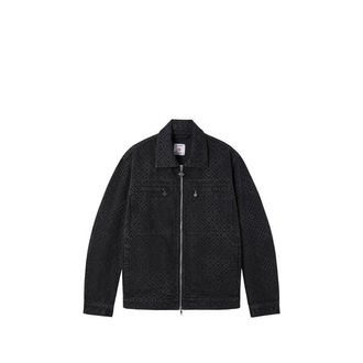 Casablanca Veste &agrave; monogramme en denim de coton