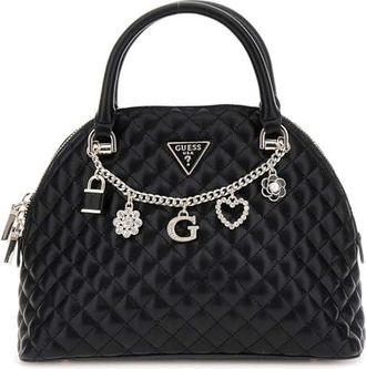 Guess Everlee Dome Satchel Bag Black