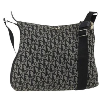 Dior Sac bandouli&egrave;re en toile Trotter Pre-owned - Femme - Pre-owned - Noir - Taille: ONE Size