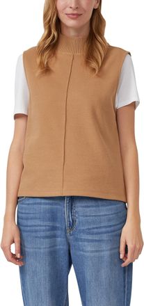 s.Oliver &Auml;rmelloses Sweatshirt mit geripptem Stehkragen