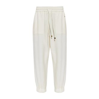 Fabiana Filippi Hosen mit B&uuml;ndchen - - Trousers - Damen - Wei&szlig; - XS
