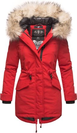 Navahoo Premium Damen Winterjacke Lady Like - Klassischer Parka mit Abnehmbarem Kunstfellkragen