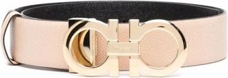 Ferragamo Femme, Accessoires, Rose, Taille: 90 CM Ceinture R&eacute;versible Gancini