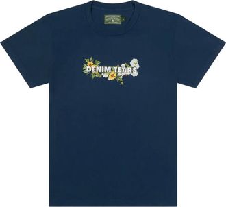 Denim Tears t-shirt à logo imprimé - Bleu