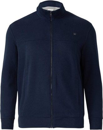 s.Oliver Sweatjacke Sweatshirt Jacke Sweatjacke mit Stehkragen und Label-Print