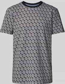 Christian Berg T-Shirt mit geripptem Rundhalsausschnitt
