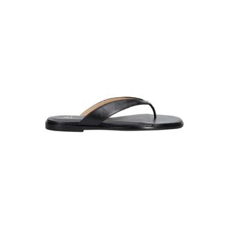 Patrizia Pepe Logo-Plakette Kalbsleder-Flip-Flops - - Shoes - Damen - Schwarzk - 39 EU