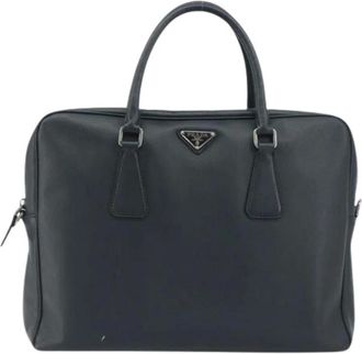 Prada Sac &agrave; main en cuir pr&eacute;-poss&eacute;d&eacute; - Femme - Pre-owned - Bleu - Taille: ONE Size