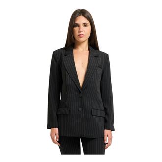 A|X Armani Exchange Femme, Vestes, Noir, Taille: 44 FR Veste en tissu &agrave; rayures