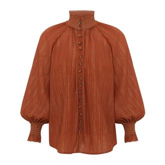 Zimmermann Damen, Blusen & Hemden, Braun, LGr&ouml;&szlig;e