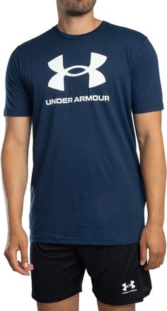 Under Armour Herren Lockeres T-Shirt Im Sport-Stil Mit Logo, Academy/White, XL
