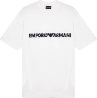 Emporio Armani Homme, Tops, Blanc, Taille: L T-Shirt &agrave; Manches Courtes