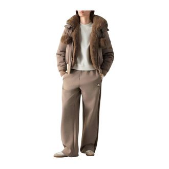 Moose Knuckles Femme, Vestes, Brun, Taille: 38 FR Bomber en Satin Luxe