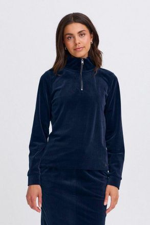 Oxmo Longsweatshirt OXEBBA HALFZIP Modernes Longsweatshirt
