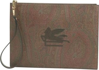 Etro Femme, Sacs, Brun, Taille: ONE Size Grande Pochette Jacquard Paisley