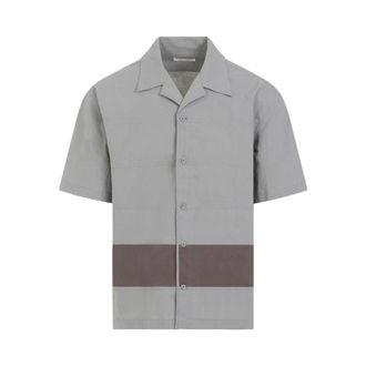 Craig Green Kurz&auml;rmeliges Hemd mit Camp-Kragen - - Shirts - Herren - Grau - M