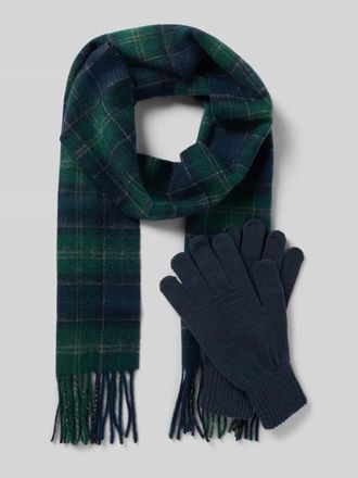 Barbour Schal mit Fransen im 2-teiligen Set