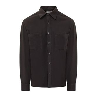 Cellar Door Chemise en laine lavable Paul - Homme - Chemises - Noir - Taille: S