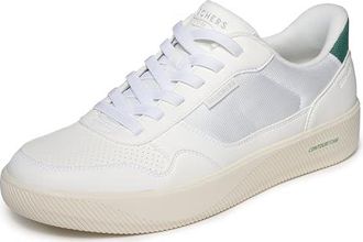 Skechers Baskets Arch Fit Court Break KOMFORTABEL pour Homme, Blanc Duraleather/Mesh, 44 EU
