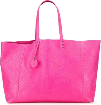 Bottega Veneta Shopper - Leather Intrecciomirage Butterfly Tote - Gr. unisize - in Gold - f&uuml;r Damen