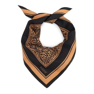 Kazar Seidenschal braun und schwarz - - Accessories - Damen - Braun - ONE SIZE