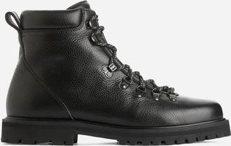 Arket Wanderstiefel Aus Leder -Schwarz