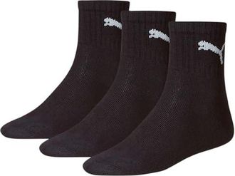 Puma Mixte Short Socks Crew 3p Unisex Chaussettes, Black / Black 200, X-Large (Talla fabricante 47/49) EU