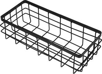 Cabilock Rechteckiger Metall Aufbewahrungskorb Eisen Wandregal Badezimmer Mit Glatten Kanten Und Stabiler Struktur