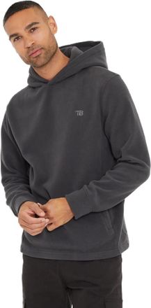 Threadbare Herren Ryan Fleece Pullover Hoodie Kapuzenpullover, Slate, M