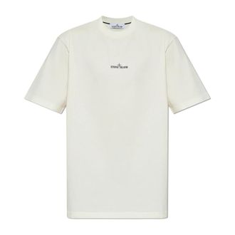 Stone Island Homme, Tops, Beige, Taille: S T-shirt logo
