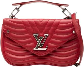 Louis Vuitton Pre-owned New Wave Leather 2way Chain Bag MM - Femme - Pre-owned - Rouge - Taille: ONE Size