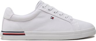 Tommy Hilfiger Sneakers aus Stoff Tommy Hilfiger Essential Stripes Sneaker FW0FW06954 Wei&szlig;