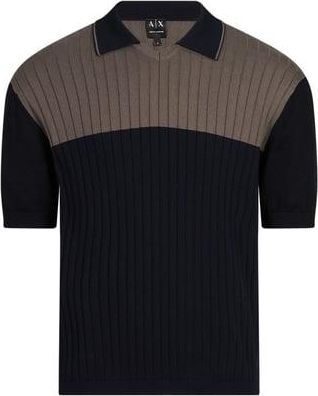 A|X Armani Exchange Polo c&ocirc;tel&eacute; &agrave; manches courtes en coton