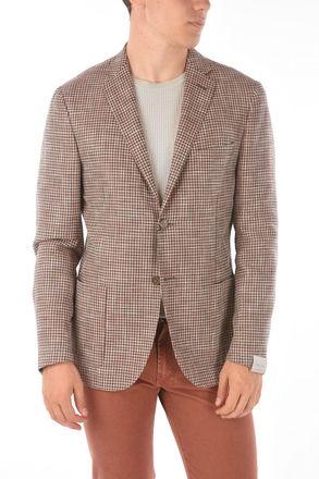Corneliani Blazer GATE im Hahnentritt aus Leinen und Schurwolle Corneliani