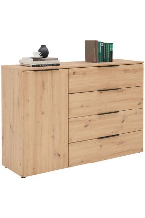 Xora Sideboard, Eiche, Holzwerkstoff, 2 F&auml;cher, 4 Schublade(n) Schubladen, 135.9x92.9x42 cm, stehend, in verschiedenen Gr&ouml;&szlig;en erh&auml;ltlich, Schlafzimmer, Sch